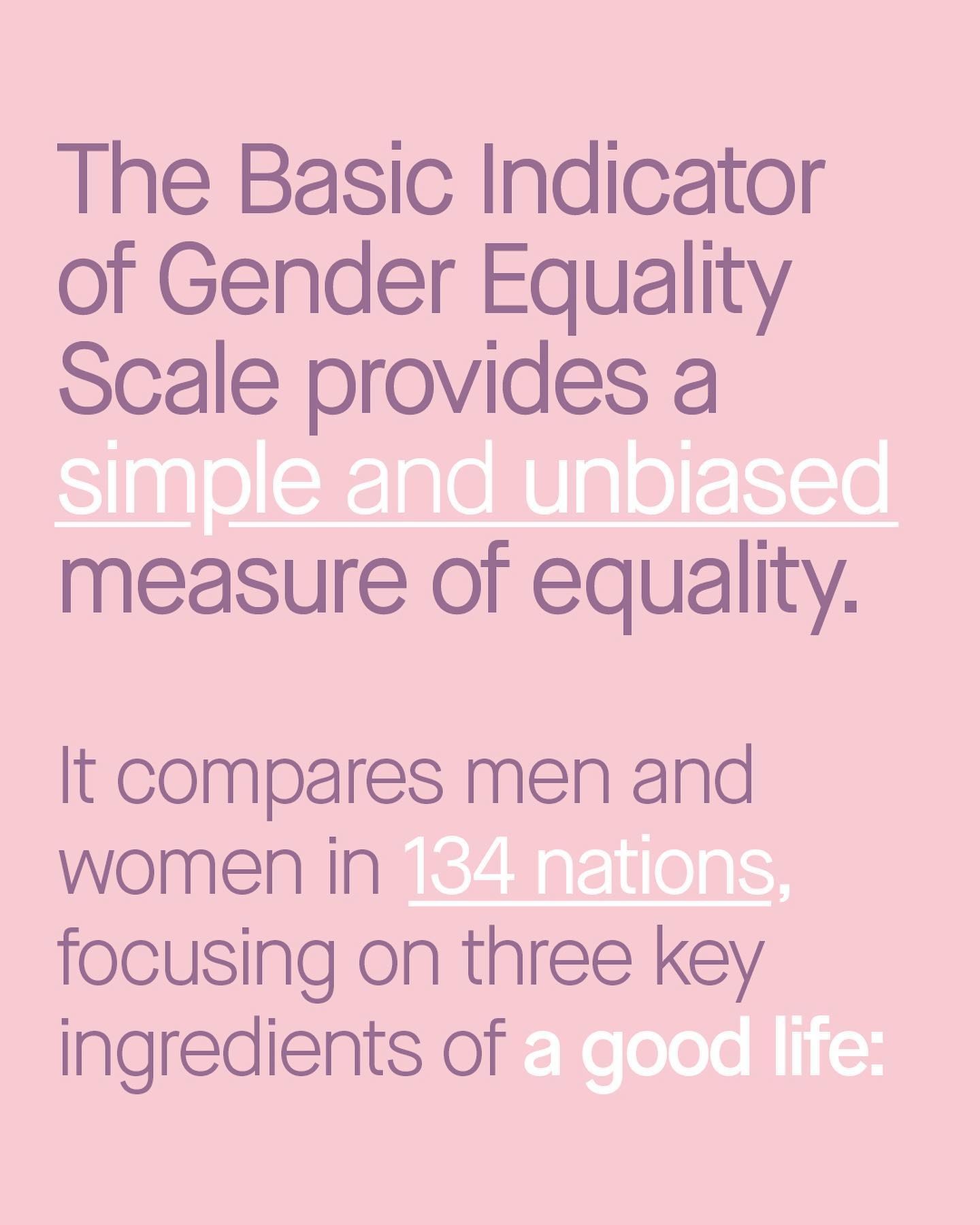 The Basic Indicator of Gender Equality Scale provides a simple and ...